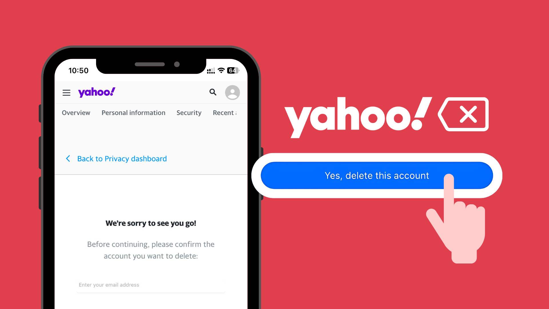 Come eliminare definitivamente l'account e-mail di Yahoo (su Android | iPhone | PC) | Tuta
